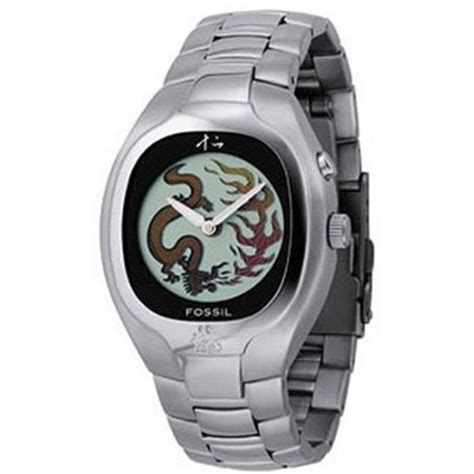 Fossil Big Tic Dragon Flame Digital Animated Dial Vintage Wrist Watch Jr 8097 Etsy