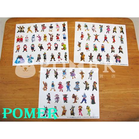 Pomer日本東京迪士尼樂園絕版正品 米奇 米妮 奇奇蒂蒂 小熊維尼 鄉村熊 唐老鴨 三隻小豬 阿拉丁 布魯托 貼紙 蝦皮購物
