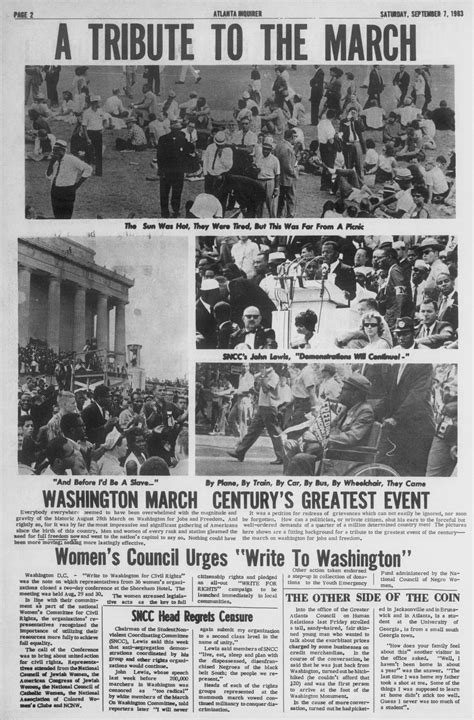 Atlanta Inquirer Historical Tribute To John Lewis The Atlanta Inquirer