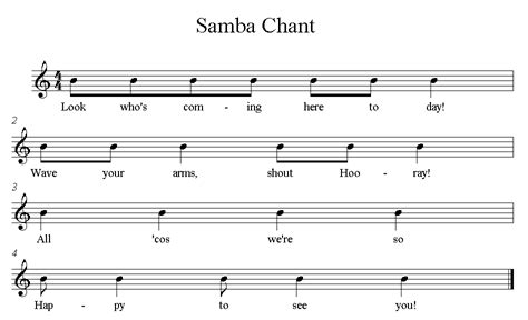 Samba Rhythms Notation