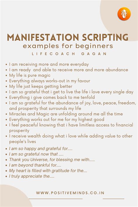 Manifestation Scripting Examples For Beginners Law Of Attraction