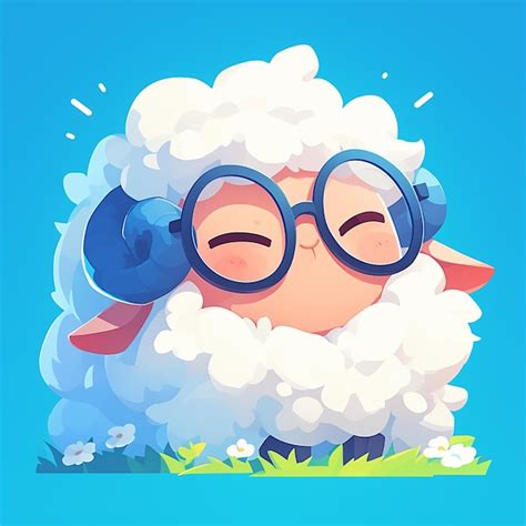 Premium Vector A Sheep Judge Cartoon Style