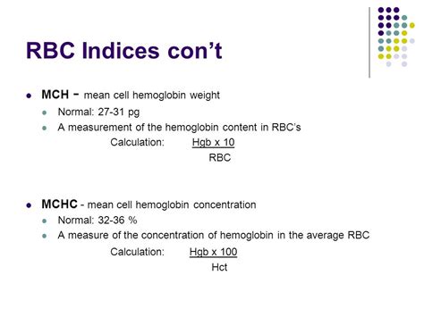 How To Calculate Mch And Mchc