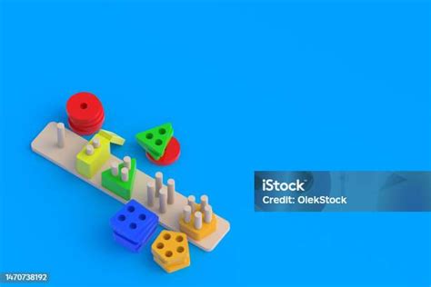 아이들을 위한 논리 장난감 아동의 취학 전 발달 몬테소리 소재 사고 과정 인지 능력 공간을 복사합니다 3d 렌더링 3차원 형태에 대한 스톡 사진 및 기타 이미지 Istock
