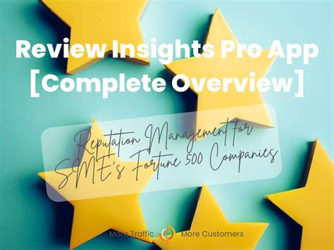Overview Of The Review Insights Pro App