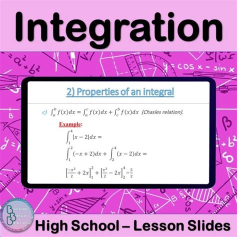 Integration Definite And Indefinite Integral High School Math Powerpoint Lesson Made By Teachers