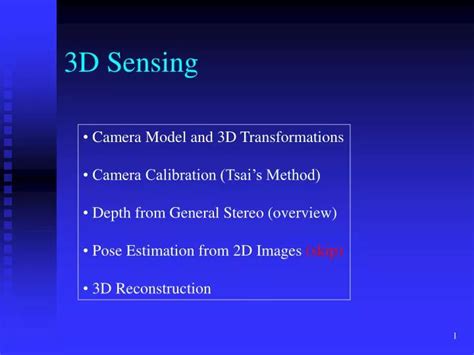 Ppt 3d Sensing Powerpoint Presentation Free Download Id3220133
