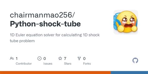 Github Chairmanmao256python Shock Tube 1d Euler Equation Solver For