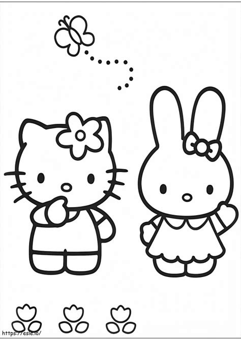Hello Kitty Värityssivut Kokoelma Kuuluisan Hello Kitty