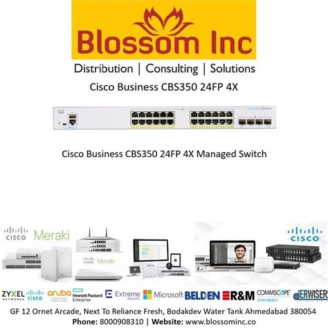 Cisco Business Cbs350 24fp 4x Managed Switch Lan Capable White At