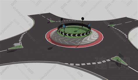 现代风格道路模型su模型下载 Id102974238 建e网su模型
