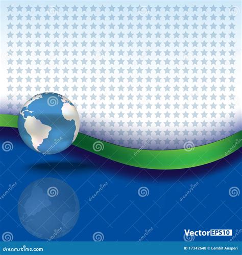Abstract Background With Blue Globe Stock Vector Illustration Of