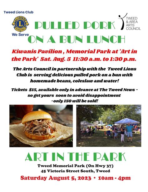 Art In The Park And Pulled Pork Lunch Harvest Hastings