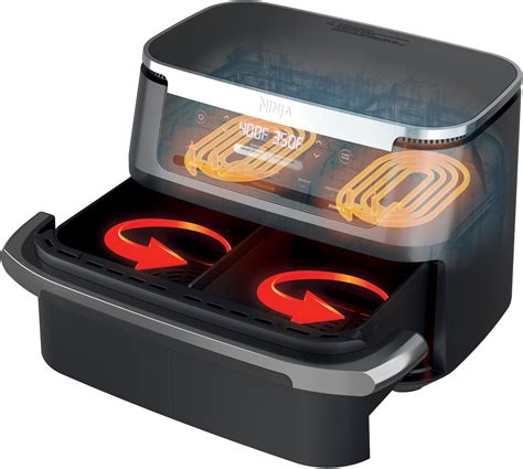 Ninja Foodi DualZone FlexBasket Air Fryer With 7 Qt MegaZone Black