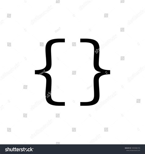 Braces Curly Brackets Vector Illustration Stock Vector Royalty Free Shutterstock