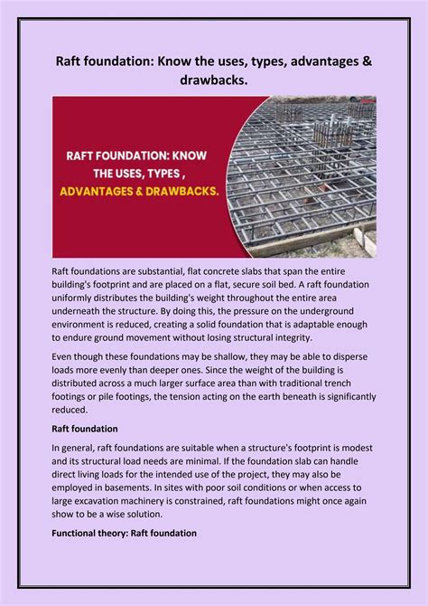 Raft Foundation Know The Uses Types Advantages Drawbacks By Yukta Narvekar Issuu