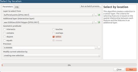 Select By Location Gives No Result In Qgis Geographic Information