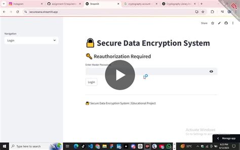 Built A 🔐 Secure Data Encryption System With Streamlit Sana Hussain