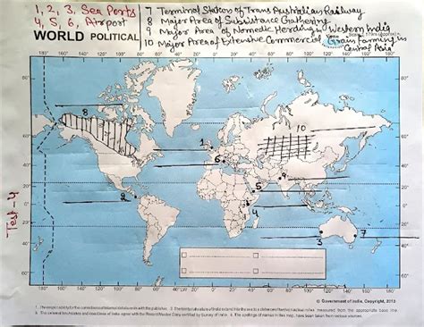 Class 12 World Maps Test Series English Medium