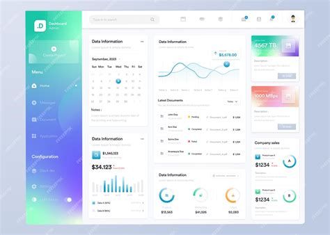 Premium Vector Vector Infographic Dashboard Ui Ux Design With Graphs