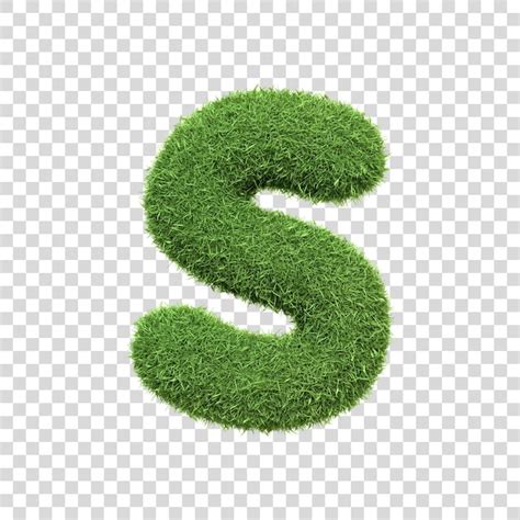 Premium Psd Capital Letter S Shaped From Lush Green Grass Isolated On