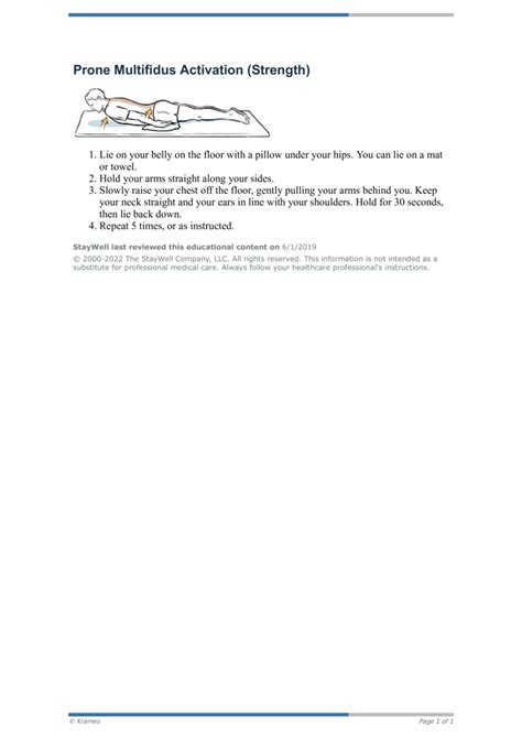 Pdf Prone Multifidus Activation Strength Healthclips Online