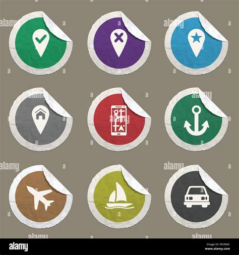 Navigation Simply Icons Stock Vector Image And Art Alamy