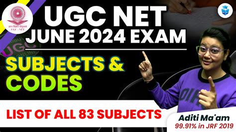 UGC NET June 2024 Exam Subjects Codes List Of All 83 Subjects
