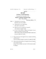 RGPV PAPER BT 205 BCE Pdf Total No Of Questions 8 1 Total No Of