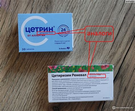 Средства для лечения аллергии Renewal Цетиризин - «Аналог Цетрин ...