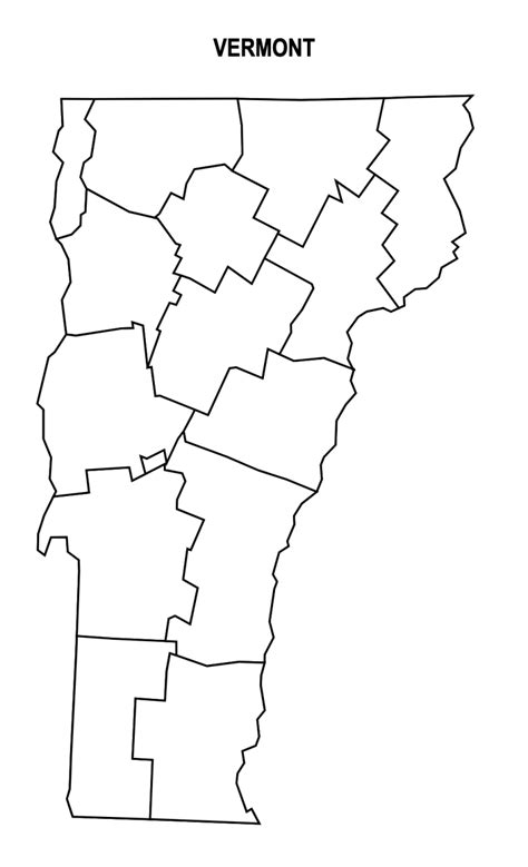 Vermont County Map Editable Printable State County Maps