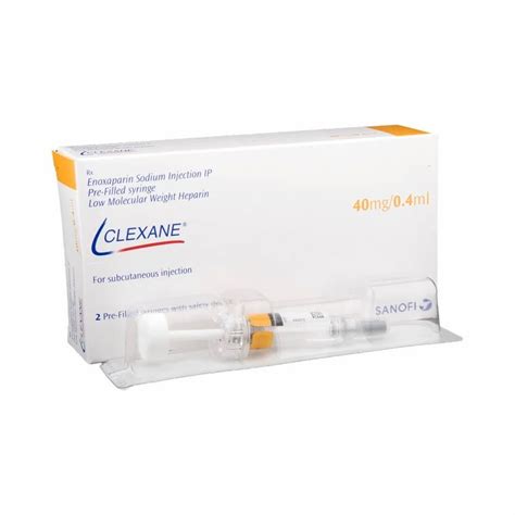 Clexane 40 Mg 04 Ml Enoxaparin Injection At Rs 948box Clexane
