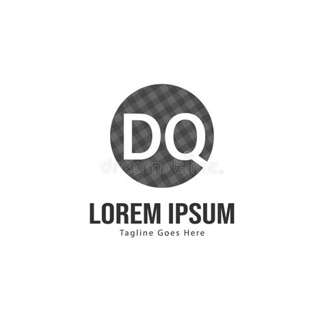 Initial Dq Logo Template With Modern Frame Minimalist Dq Letter Logo