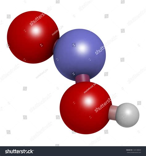 Nitrous Acid Hno2 Molecule Chemical Structure Stock Illustration