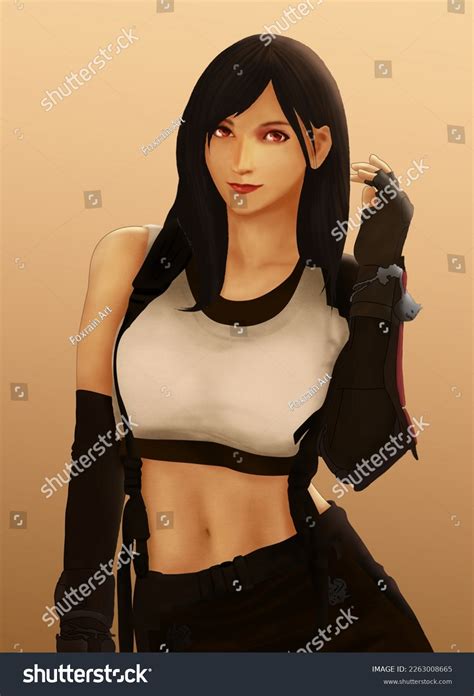 Magetan Tifa Lockhart Fanart Final Fantasy Stock Vector Royalty Free