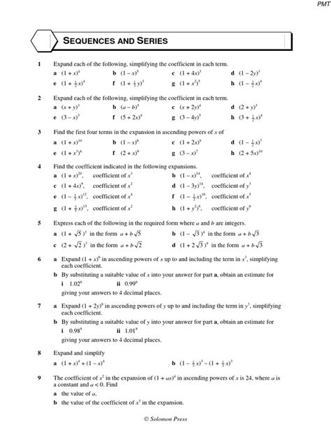 1a Binomial Expansions Download Free Pdf Numerical Analysis Elementary Mathematics