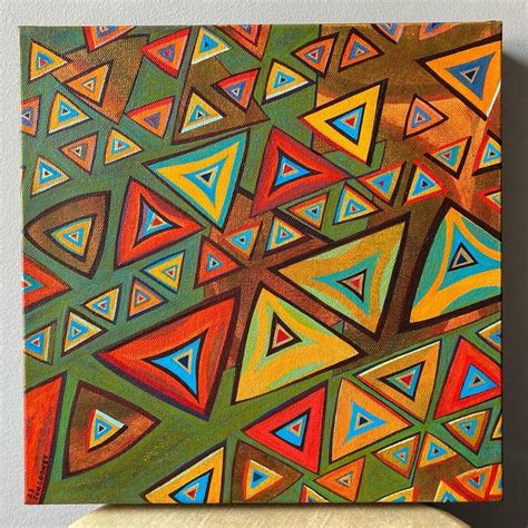 Passing Patterns Original Painting On Canvas Framed With Walnut