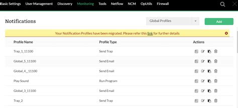 Notification Profile Migration Manageengine Opmanager