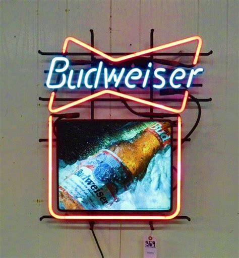 Vintage Neon Budweiser Beer Sign Auction