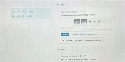 Solved Part Alet Vec V 6hat I 6hat J 7hat K