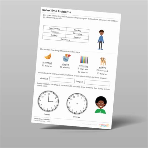 Year 1 Solve Time Problems Varied Fluency Resource Classroom Secrets