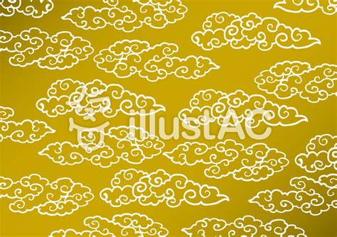 和風素材 雲イラスト No 477578／無料イラストなら「イラストac」