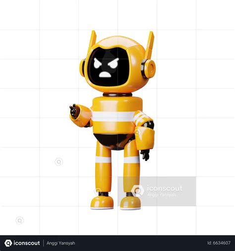 Premium Robot Angry 3d Illustration Download In Png Obj Or Blend Format