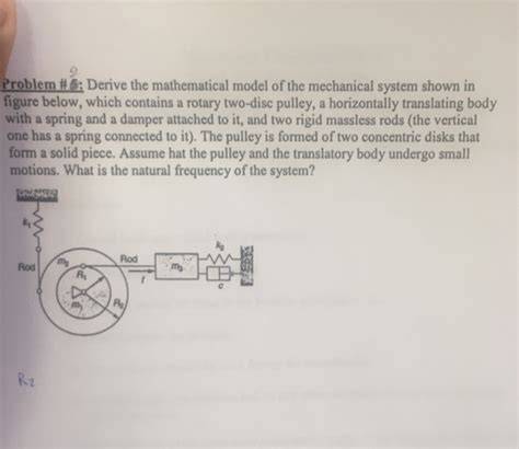 Solved Roblem 6 Derive The Mathematical Model Of The