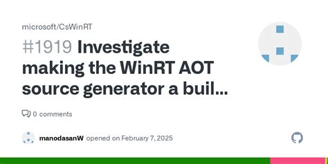 Investigate Making The Winrt Aot Source Generator A Build Task For