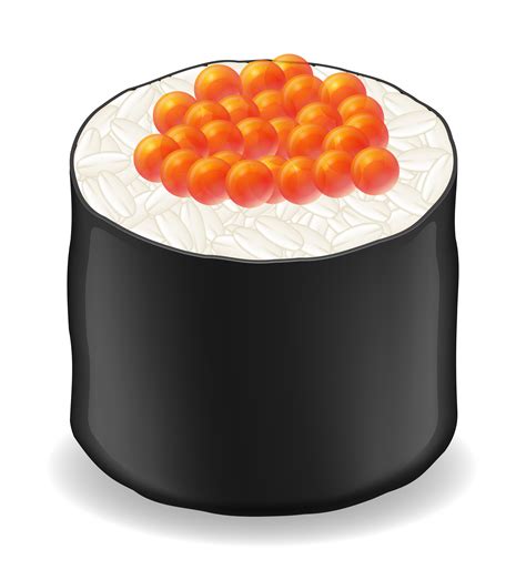 Sushi Rolls In Seaweed Nori Vector Illustration 489287 Vector Art At