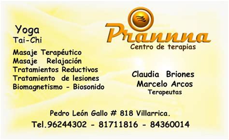Pranna Centro De Terapias En Villarrica Teléfono Y Más Info