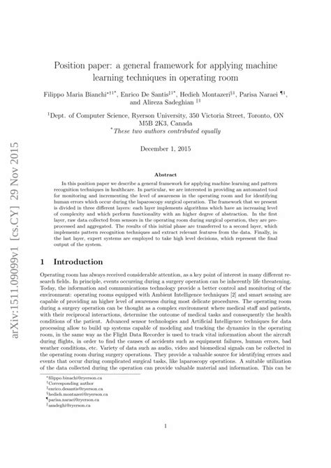 pdf position paper a general framework for applying machine learning