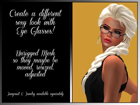 Second Life Marketplace Unrigged Mesh Stylish Eye Glasses