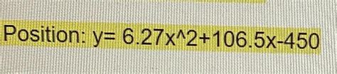 Physics 1d Kinematics I Got A Function For A Position And Time Graph How Do I Find